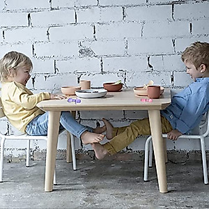 JIFTOK 8 Pcs Silicone Baby Feeding Set, 2 Pcs Silicone Divided Suction Plates, 2 Pcs Cups with 2 Spoon 2 Forks for Baby Led Weaning Supplies, BPA Free Toddler Eating Utensils 6-12 months(Grey & Beige)