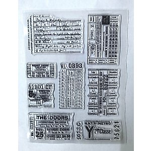NZJ Vintage Post Travelling Ticket Clear Stamp Background Transparent Silicone Stamp Rubber Stamp for Scrapbook Journal Card Making