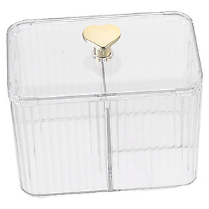 hobbyme Lipstick Holder Cotton Swab Holder Bathroom Jars With Lids Set Apothecary Jar Dispenser For Cotton Ball, Cotton Swab, Cotton Round Pads,Floss