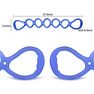 7 Ring Stretch Resistance Exercise Band, BetterJonny Workout Bands Yoga Stretching，Foot, Leg and Arm Exerciser for Home or Fitness Center Workout Walking Exercise