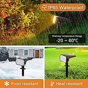 Solar Spot Lights Outdoor Color Changing, [7 Modes/6 Pack] Christmas IP65 Waterproof Landscape Spotlights, Dusk to Dawn Solar Powered Security Light for Patio Gate Walkway Pool Garden Yard Driveway