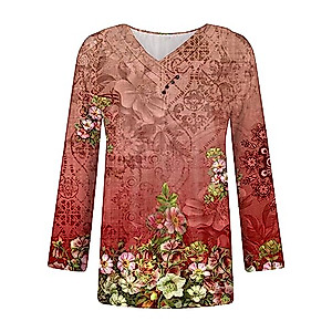 JJHAEVDY Oversized Shirts Sweatshirts for Women Fall Pullover Dressy Color Block Sweatshirt Camo Outfits Womens Oversized Sweatshirt Sweatshirts(3-Wine,Large)