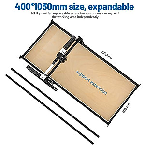 NEJE 1150MM Black Aluminum Profile Rail 3 Max, 3 Pro, 2S Max A40640/N40630 Laser Cutter and Engraver Y-Axis Extension Tool