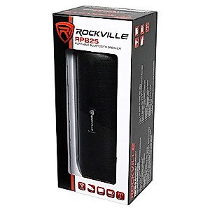 Rockville RPB25 40 Watt Portable/Outdoor Bluetooth Speaker w/USB+SD+Aux In+FM, Black, Small