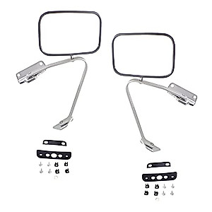 Kool Vue Left & Right Door Mirrors Compatible With Ford F-150 1987-1991 Polished Pair