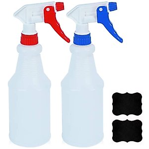 Cosywell Plastic Spray Bottles 750 ml 25oz Heavy Duty Spraying Bottle 2 Pack Leak Proof Mist Water Bottle for Chemical and Cleaning Solutions All-Purpose Adjustable Head Sprayer Assorted Colors