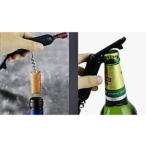 Magnetic Bottle Opener - Stick to Refrigerator for Wine and Beer Bottles Cute Two-Function Wine Bottle Shaped Magnetic Bottle Opener for Fridge