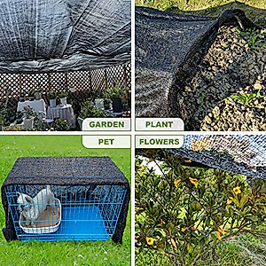 BELLEBILL 50% Shade Cloth, 6.5x10FT Black Sun Shade Cover for Plants, Garden, Greenhouse, Patio, Chicken Coop