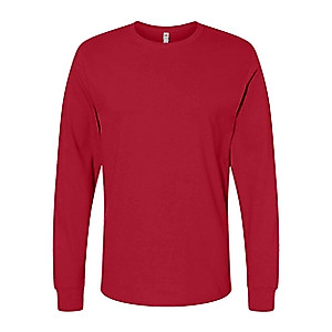 Fruit of the Loom Adult Iconic Long Sleeve T-Shirt M True RED