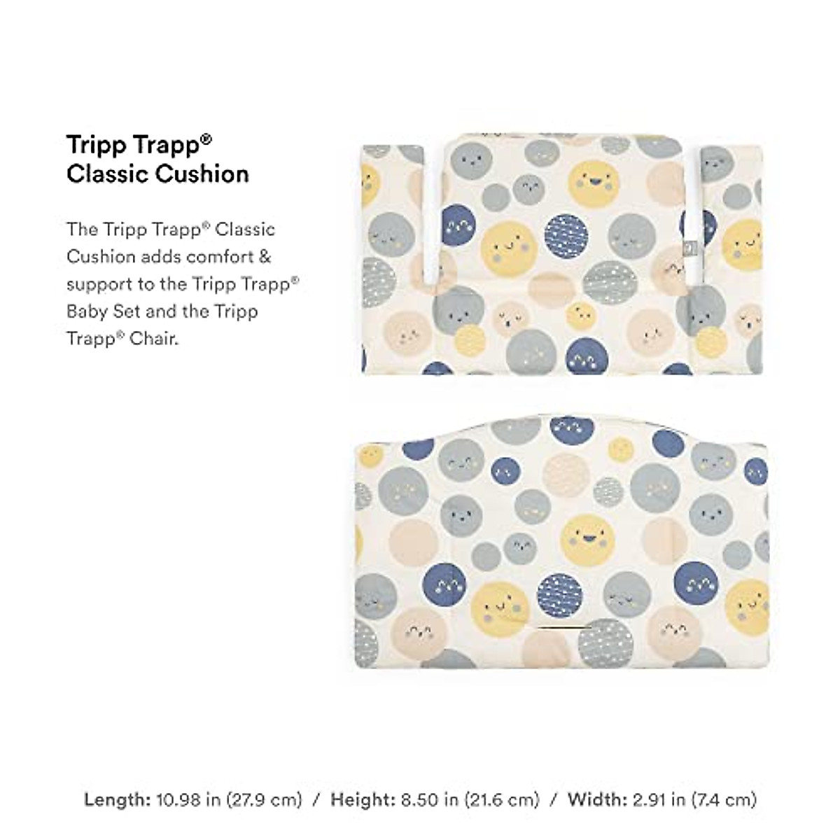 Tripp Trapp Classic Cushion, Soul System - Pair with Tripp Trapp Chair & High Chair for Support and Comfort - Machine Washable - Fits All Tripp Trapp Chairs