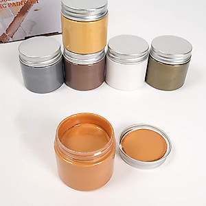 Tavolozza 6 Colors Metallic Acrylic Paints (60ml/2oz Bottles) for Canvas, Styrofoam, Crafts, Wood Painting, Vibrant Paints for Kids, Adults, Beginner & Professional Art