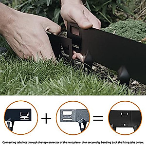 CORE Edge Lawn Edging | Flexible Decorative Steel Garden Lawn Edging in 4" Fascia | 5X 3.28', 16.25 Linear Feet (Corten, 4")