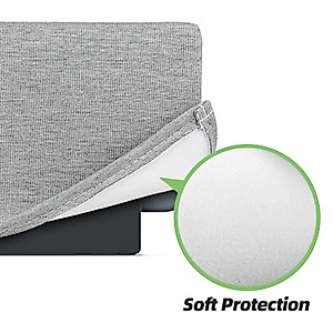 Dust Cover for Nintendo Switch & Switch OLED Dust Protector Custom Designed Water Proof for Nintendo Switch & Switch OLED Thick Fabric Precision Cut Easy Access Cable Port (Grey)