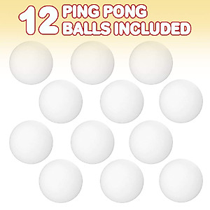 ArtCreativity White Ping Pong Balls - Pack of 12 - Mini 1.5 Inch Ping Pong Balls for Goldfish Game, Halloween Table Games, Fun Carnival Games Supplies for Kids, Parties