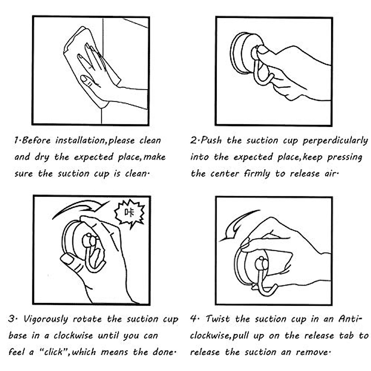 Heavy Duty Vacuum Suction Cup Hooks for Bathroom Shower Wall/Glass Door/ Mirror ,Waterproof Stainless Steel Hook for Hanging Shower Towel , Loofah,Coat ,Kitchen Pots Pans or Others Up to 22 lbs,2 Pcs