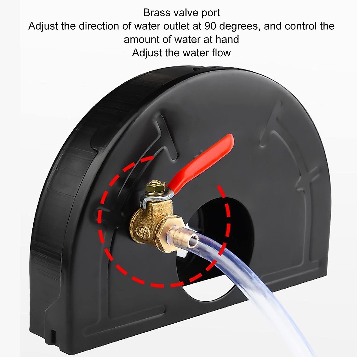 Angle Grinder Dust Cover,Blowout Adapter,Water Pipe Adapter with 1/4in Valve for Angle Hand Grinders and Adjustable Water Outlet