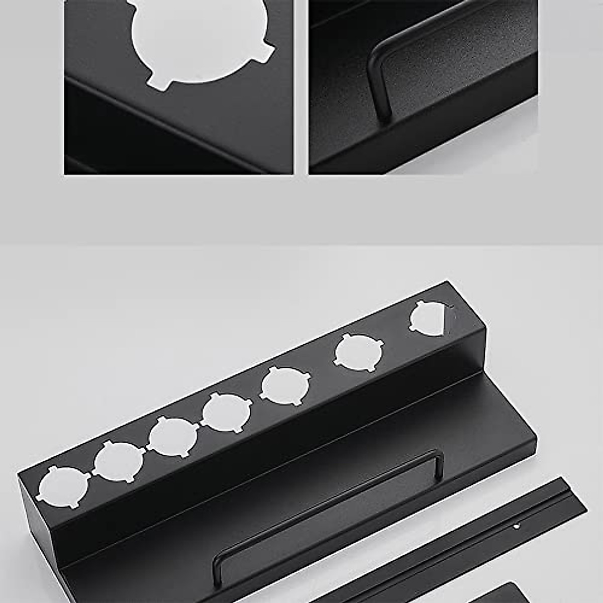 UASIO Storage Holder for Dyson Airwrap Curling Iron Accessories 8-Head Shaper Support Wall Mounted Rack Bracket Stand with Adhesive for Home Bathroom