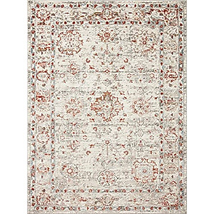 Loloi II Estelle Collection EST-01 Ivory/Rust, Transitional 9'-3" x 12'-10" Area Rug
