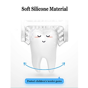 FOKER U-Shaped Electric Toothbrush Brush Replacement Heads, Kids Automatic Toothbrush Head Accessories, Replaceable Toothbrush Head, Silicone Toothbrush Head, Suitable for 2-6 Years Old, Pack of 4