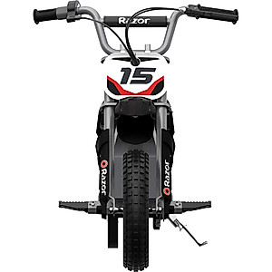 Razor MX400 Dirt Rocket – 14 MPH (22 KMH) Off-Road Electric Dirt Bike, High-Torque Motor, 30 Min Ride Time, Adjustable Handlebars, Ages 13+, Black