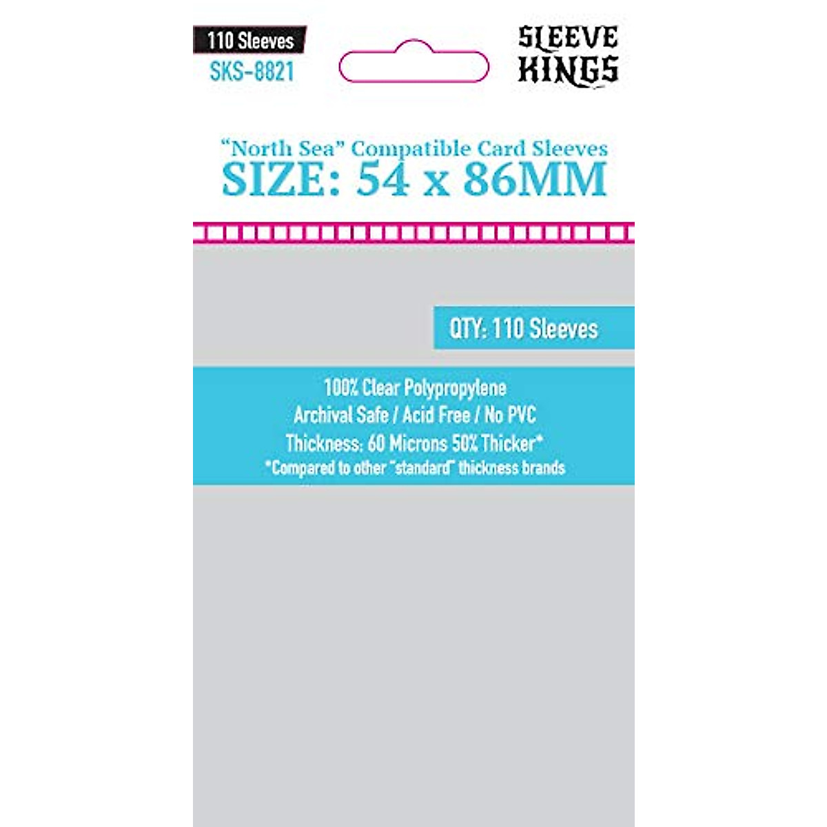 Sleeve Kings North Sea Compatible Sleeves 54 X 86 mm (4x110 Pack, 440 Sleeves)