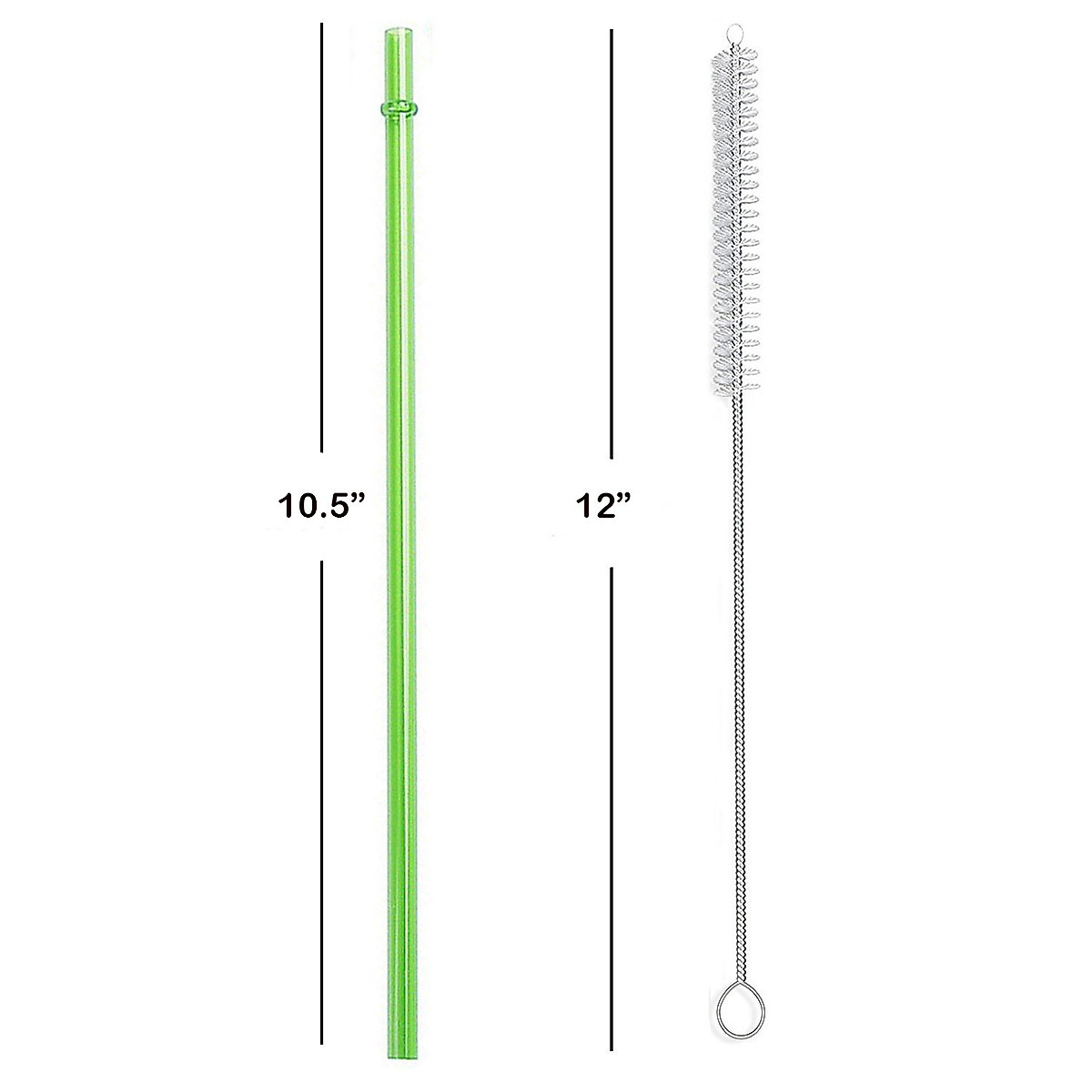 10.5 Inch Long Rainbow Colored Replacement Acrylic Straw Set of 10, for 16oz, 20oz, 24oz Tumblers