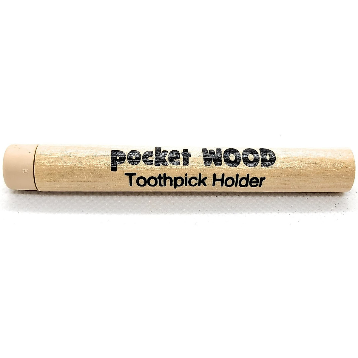 Gigi Jen's Gifts Wooden Pocket Travel Toothpick Holder - Pocket Wood - 1 Holder and 3 Individually Wrapped Toothpicks Included