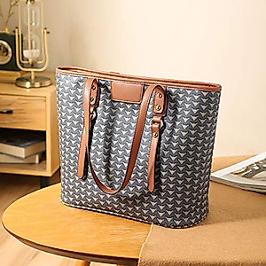 PVC Leather Crossbody Bags for Women, Faux Leather Ladies Signature Shoulder Bag Tote Purse Fashion Satchels (brown5)