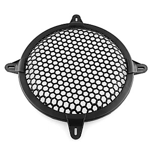 DGZZI Grill Cover 8" Black Hexagonal Plastic Mesh Car Audio Speaker Sub Woofer Grille Guard Protector Cover with 4PCS Screws Car Subwoofer Speaker Cover 8Inch