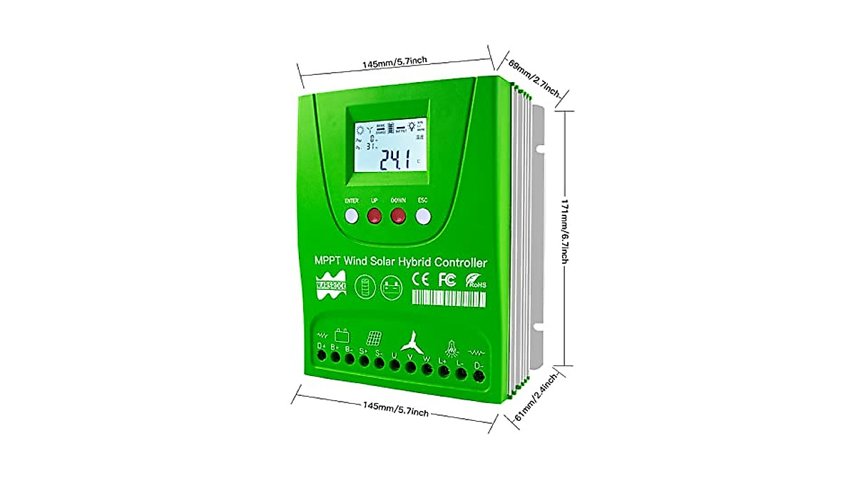 Mars Rock 2000W Wind & Solar Hybrid MPPT Controller for Off-Grid Power
