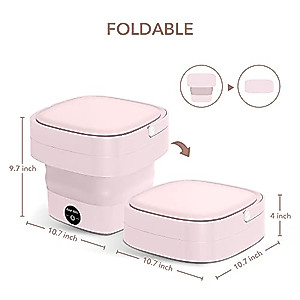 Two Portable Washing Machines - Foldable Mini Small Washer for Washing Baby Clothes, Underwear or Small Items, Suitable for For Apartment, Laundry, Camping, RV, Travel