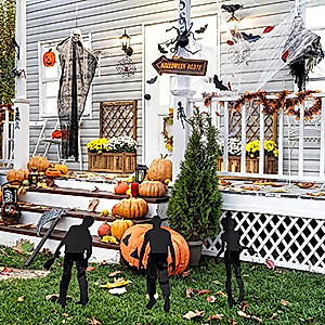 Halloween Yard Sign Stakes Decorative Zombie Garden Stakes Decor Outdoor Statues Decorations Outdoor Lawn Yard Signs Halloween Yard Art Props Scary Holiday Home Patio Party Supplies (A03)