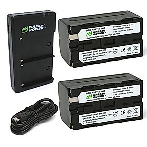 Wasabi Power Battery (2-Pack) and Dual Charger for Sony NP-F730, NP-F750, NP-F760, NP-F770 (L Series)