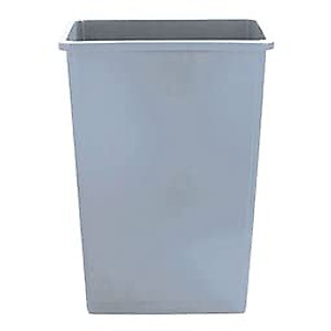 Boardwalk Slim Waste Container, 23 Gal, Gray, Plastic - BWK23GLSJGRA