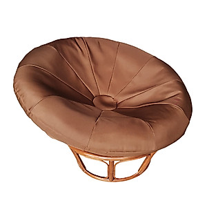 TDHLW Papasan Cushion Waterproof Cover Only, Outdoor Indoor Cushion Waterproof Slipcover with Elastic Strap Easy-to-Clean Papasan Chair Covers in Indoor and Outdoor,Coffee Color,for 41~47in