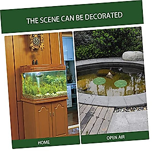 Abaodam 10pcs Fish Tank Simulated Lotus Leaf Faux Greenery artificiales para Faux Plants Fish Pond Leaves Decoration Pond Lilly pad Floating Water Lily Fish Tank Ornament