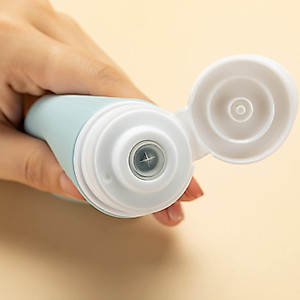 LISAPACK Travel Bottles 3oz, Squeeze Toiletry Container Leak Proof, Travel Size for Shampoo (3 Pack, Grey, Yellow, Blue)