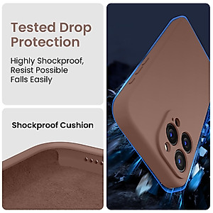 FireNova Designed for iPhone 15 Pro Max Case, Silicone Upgraded [Camera Protection] for iPhone 15 ProMax Case with [2 Screen Protectors], Anti-Scratch Microfiber Lining, 6.7 inch, Light Brown