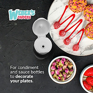 24/410 White Replacement Flip-Top Dispensing Caps - For Squeeze Bottles - Neck Diameter 24mm (12)