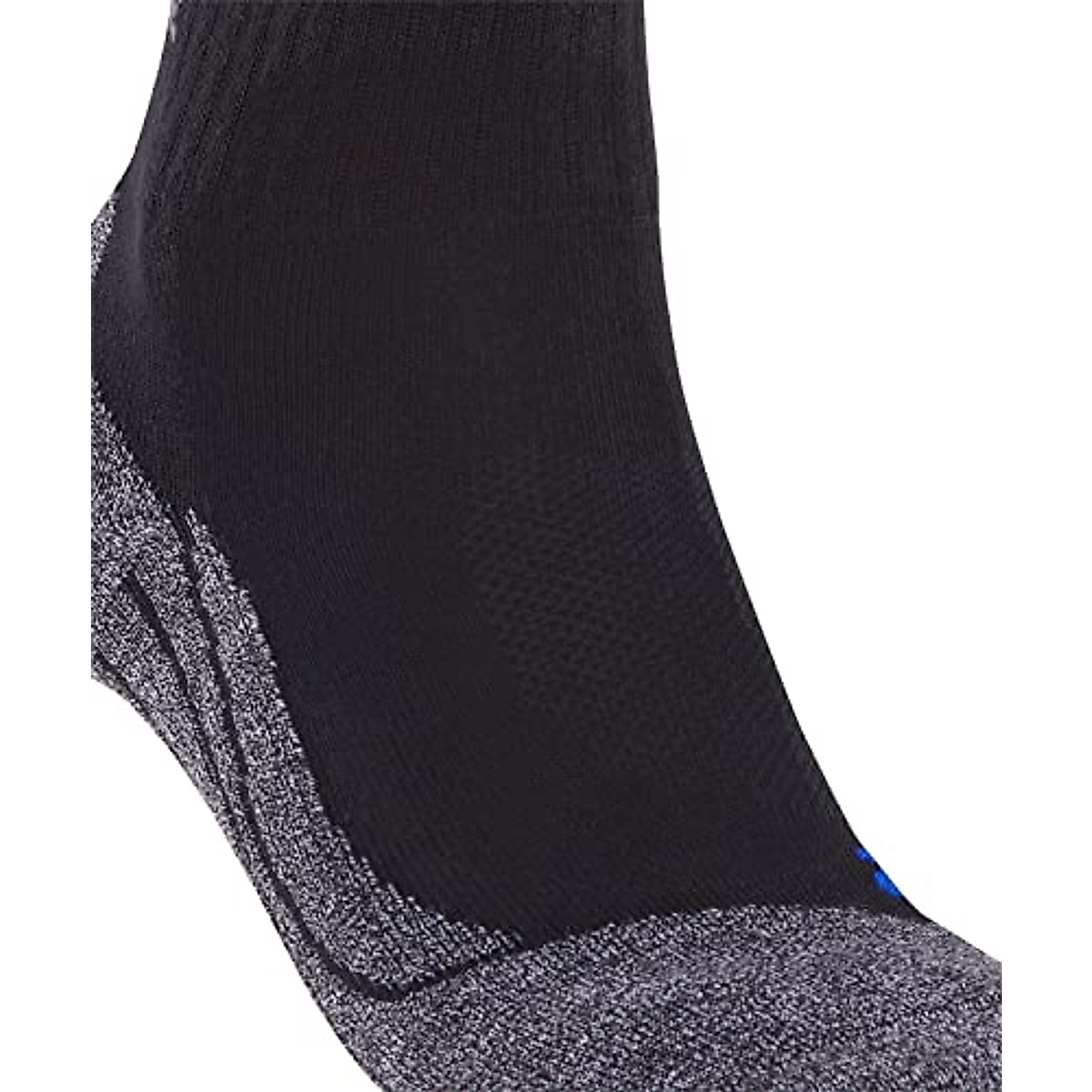 FALKE Women's TK2 Explore Cool Short Hiking Socks, Quarter, Medium Padding, Breathable Quick Dry, Cooling, Lyocell, Black (Black-Mix 3010), 9.5-10.5, 1 Pair