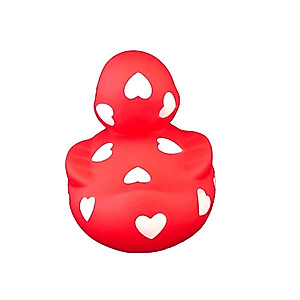 DUCKY CITY 3" Valentines Sweetheart Rubber Duck [Squeaky, with Hole] - Baby Safe Bathtub Bathing Toy