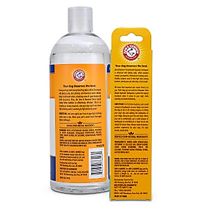 Arm & Hammer for Pets Combo Pack Dog Dental Tartar Control Water Additive and Fresh Breath Vanilla Ginger Enzymatic Toothpaste | Includes 16 Oz Dog Water Additive and 2.5 oz Dog Toothpaste