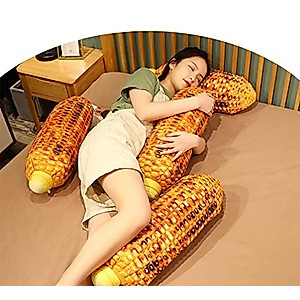 Maxpetus Toasted Corn Pillow, Green Corn, 3D Simulation Independent Sofa Decoration Cushion (24in, Roast Corn)