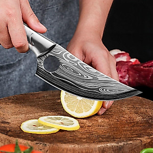 Cleaver Knife,Meat Cleaver, Boning Knife For Kitchen Stainless Steel Cleaver Meat Fruit Boning Fishing Hunting Camping Kitchen Chef Knife (Color : Knife with Cover)