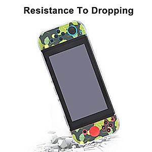 ERFGT Gin-Kgo Pat-Tern Case for Nintendo Switch with Screen Protector Slim Anti-Scratch Anti-Slip Protective Case Cover for Girls and Boys