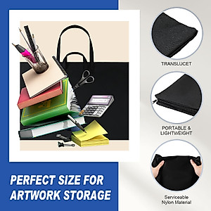 Abbylike 2 Pcs Art Portfolio Case 36 x 48 and 24 x 36 Inch Art Portfolio Storage Large Poster Board Bag Waterproof Poster Carrying Tote with Nylon Shoulder for Artwork, Poster, Sketching and Drawing
