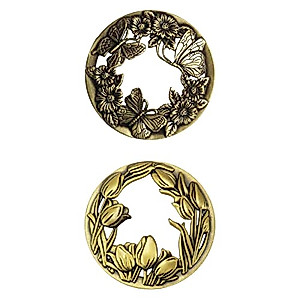 ＫＬＫＣＭＳ 2X Zinc Alloy Jar Candles Cover Evenly Accessories Sculped Patterns