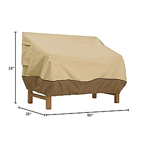 Classic Accessories Veranda Loveseat Cover For Hampton Bay Spring Haven Wicker Patio Loveseats, Patio Bench Cover