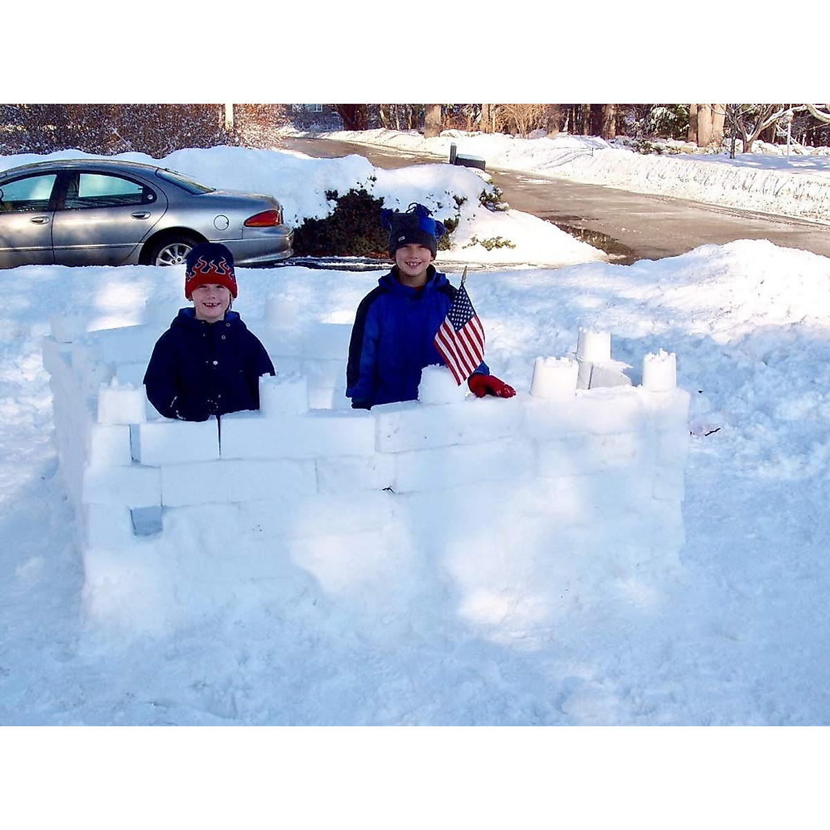 Flexible Flyer Snow Fort Building Block, Sand Castle Mold, Beach Toy Brick Form, 1 mold (605)