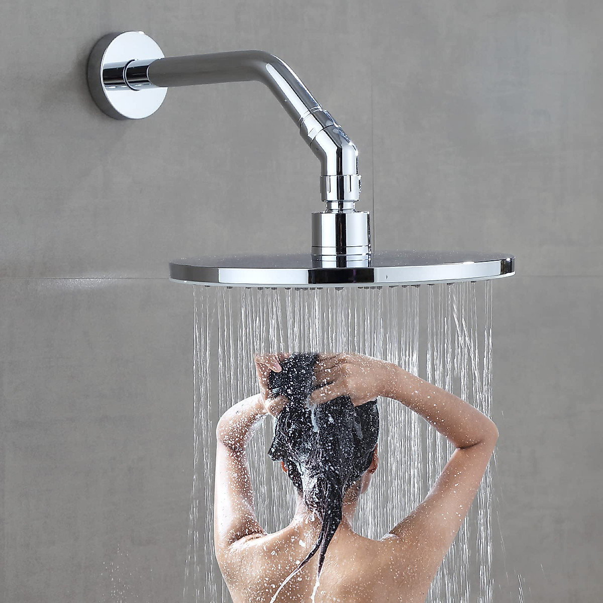 LUOFANT Shower Head Elbow Adapter, Shower Arm Elbow Adapter for Hand Showers and Wall-mounted Showers，Shower Arm Extension (135degree）